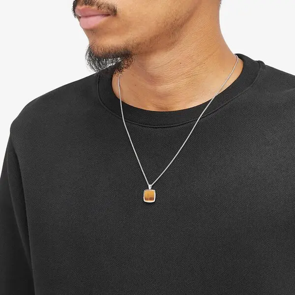 Tom Wood Cushion Pendant Necklace In Tiger Eye - 25% Off